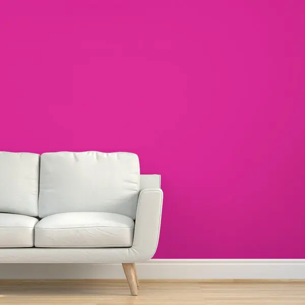 Spoonflower Solid Coordinate Hot Simple Plain Custom Pre-pasted Wallpaper - Pink