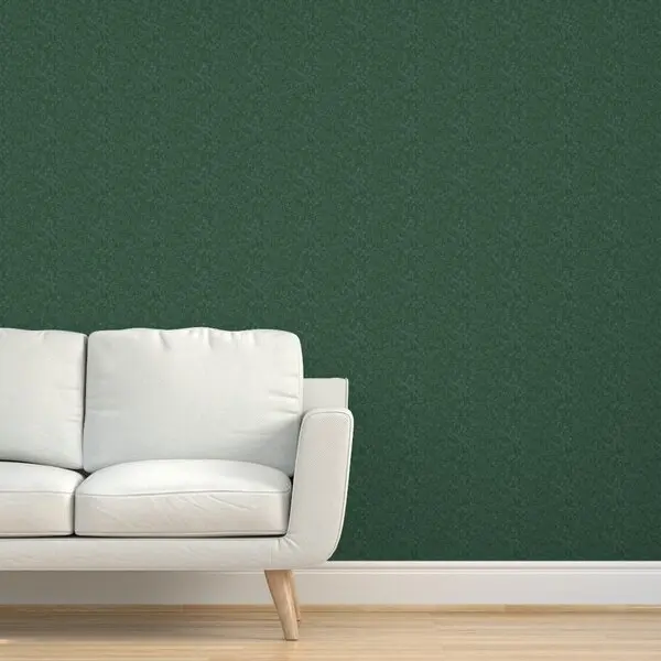 Spoonflower Texture Dark Forest Solid Christmas Holiday Custom Pre-pasted Wallpaper - Green