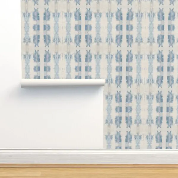 Spoonflower Feather 01 Michelle Mathis 100% Natural Sisal Grasscloth Wallcovering