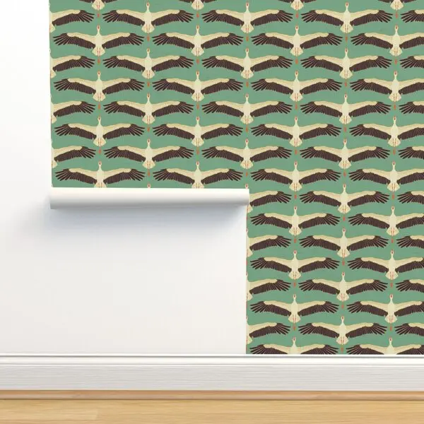 Spoonflower Flying To Europe 100% Natural Sisal Grasscloth Wallcovering