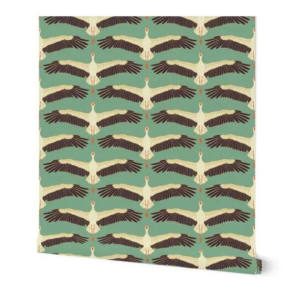 Spoonflower Flying To Europe 100% Natural Sisal Grasscloth Wallcovering
