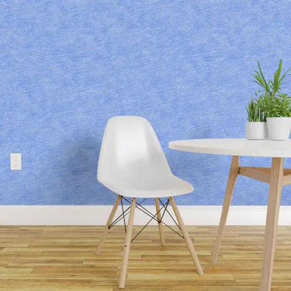 Spoonflower Crayontexture Chicory Solid Texture Light Custom Pre-pasted Wallpaper