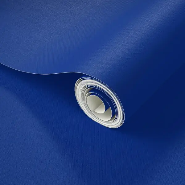 Spoonflower Seattle Seahawks Royal Buffalo Bills Solid Custom Pre-pasted Wallpaper - Blue