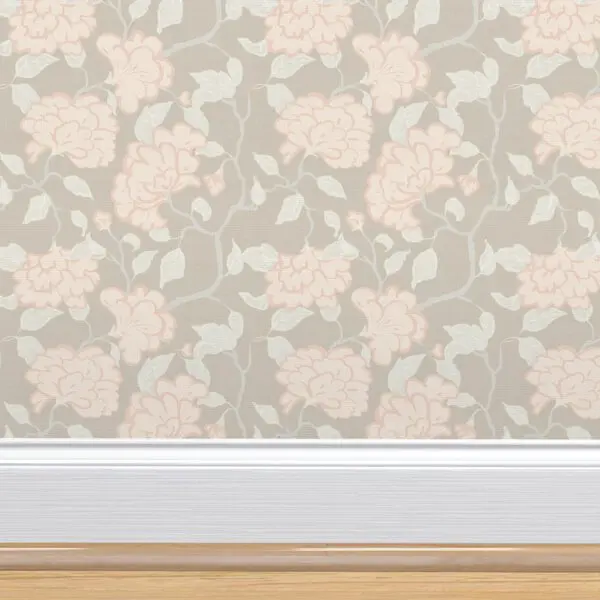 Spoonflower Fluffy Flowers ~ Champagne 100% Natural Sisal Grasscloth Wallcovering