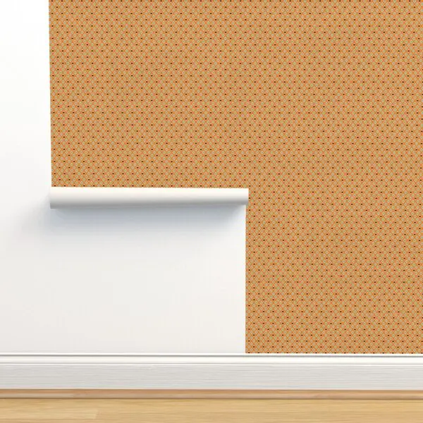 Spoonflower Funky Pods Frontier 100% Natural Sisal Grasscloth Wallcovering