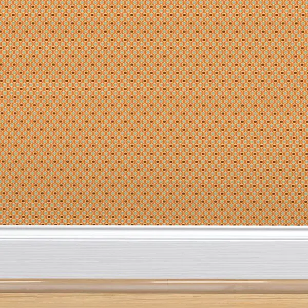 Spoonflower Funky Pods Frontier 100% Natural Sisal Grasscloth Wallcovering