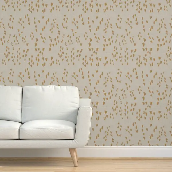 Spoonflower Rustic Farmhouse Mudcloth 100% Natural Sisal Grasscloth Wallcovering