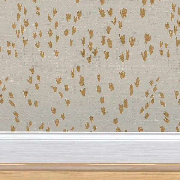 Spoonflower Rustic Farmhouse Mudcloth 100% Natural Sisal Grasscloth Wallcovering