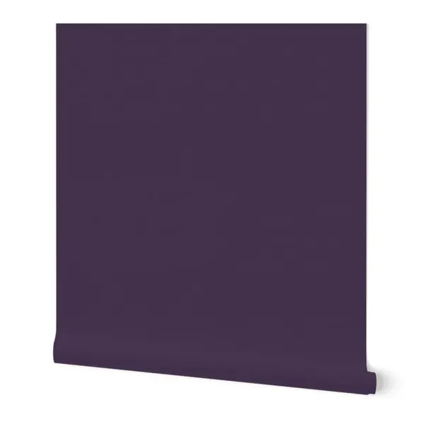 Spoonflower Eggplant Aubergine Puce Purple Lavender Plum 100% Natural Sisal Grasscloth Wallcovering - Purple,violet
