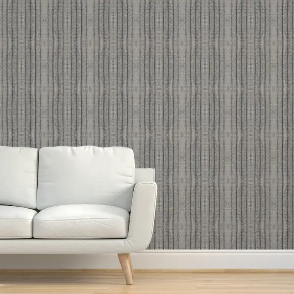 Spoonflower Galapagos Grey 100% Natural Sisal Grasscloth Wallcovering