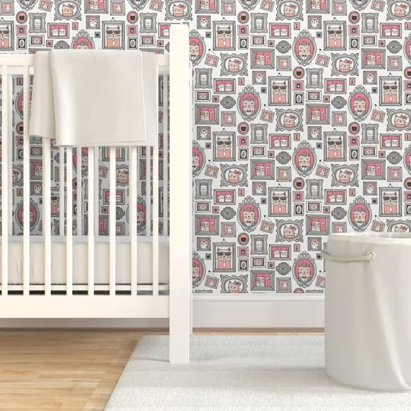 Spoonflower Animals Cat Kitten Jungle Spring Summer Nursery Custom Removable Wallpaper