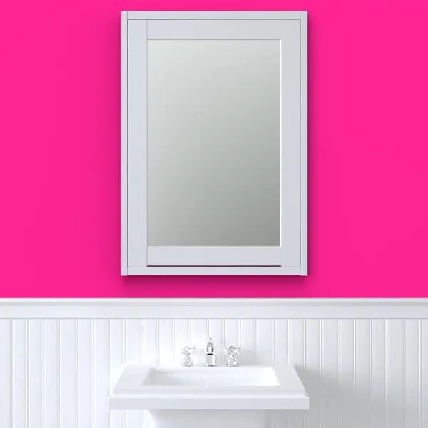 Spoonflower Pinklemonade Solid Magenta Hot Fuchsia Custom Pre-pasted Wallpaper - Pink