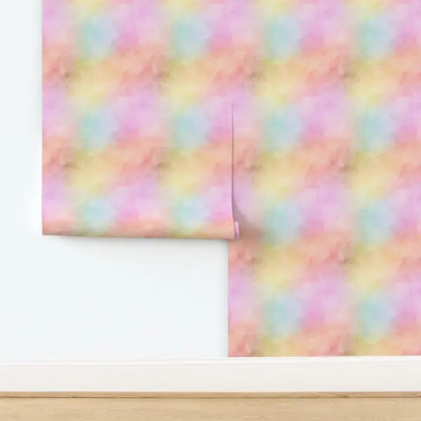 Spoonflower Pastel Watercolor Pattern Kawaii Texture Custom Removable Wallpaper