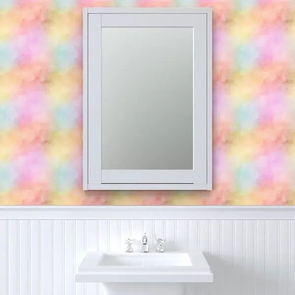 Spoonflower Pastel Watercolor Pattern Kawaii Texture Custom Removable Wallpaper