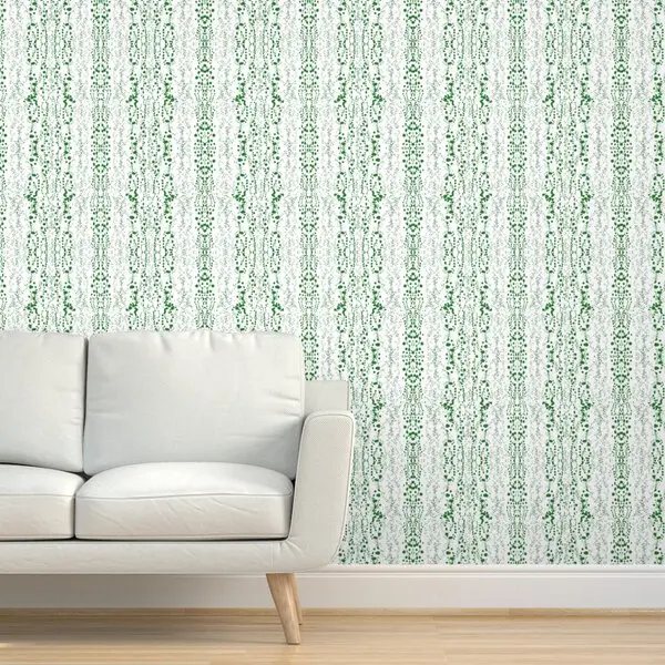 Spoonflower Dots Kelly Dalmatian Spots Les Touches Custom Pre-pasted Wallpaper