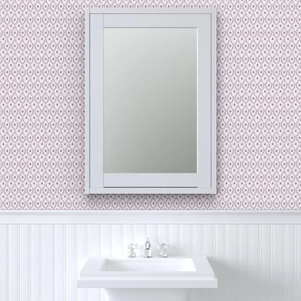Spoonflower Vintage Floral Lavender Victorian Classical Custom Pre-pasted Wallpaper