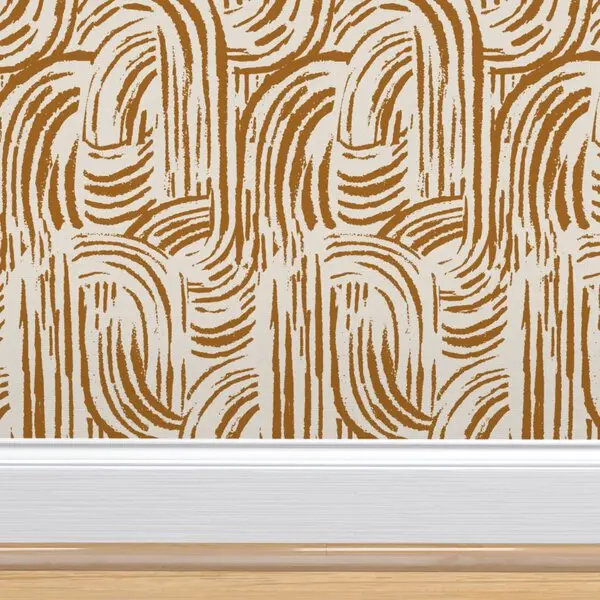 Spoonflower Salt Ochre 100% Natural Sisal Grasscloth Wallcovering