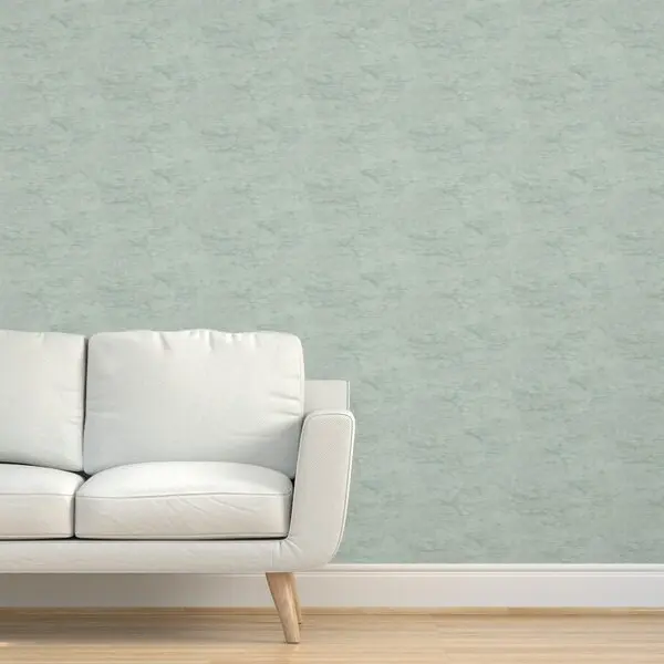 Spoonflower Arashi Shibori Eucalyptus Green Blue 100% Natural Sisal Grasscloth Wallcovering