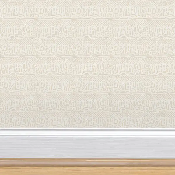 Spoonflower Boho Geometric Vintage Iveta Abolina 100% Natural Sisal Grasscloth Wallcovering - White,gray