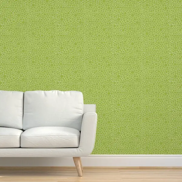 Spoonflower Chameleon Scales 100% Natural Sisal Grasscloth Wallcovering