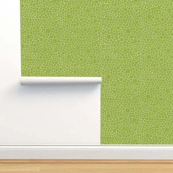 Spoonflower Chameleon Scales 100% Natural Sisal Grasscloth Wallcovering