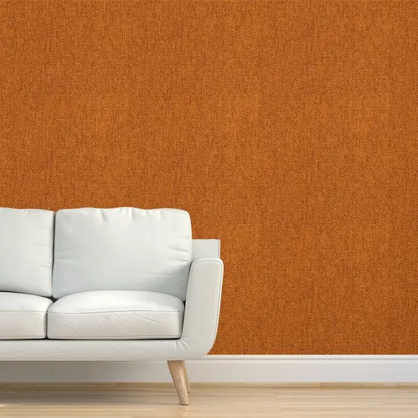 Spoonflower Texture Deep Mustard Yellow 100% Natural Sisal Grasscloth Wallcovering - Brown,orange