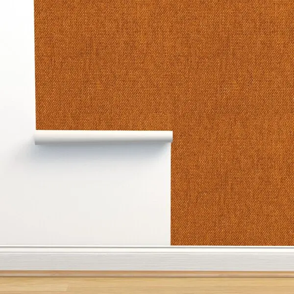 Spoonflower Texture Deep Mustard Yellow 100% Natural Sisal Grasscloth Wallcovering - Brown,orange