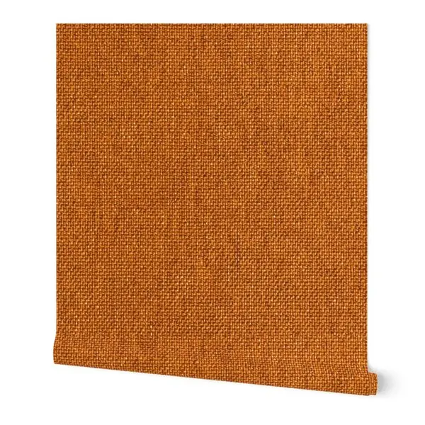 Spoonflower Texture Deep Mustard Yellow 100% Natural Sisal Grasscloth Wallcovering - Brown,orange