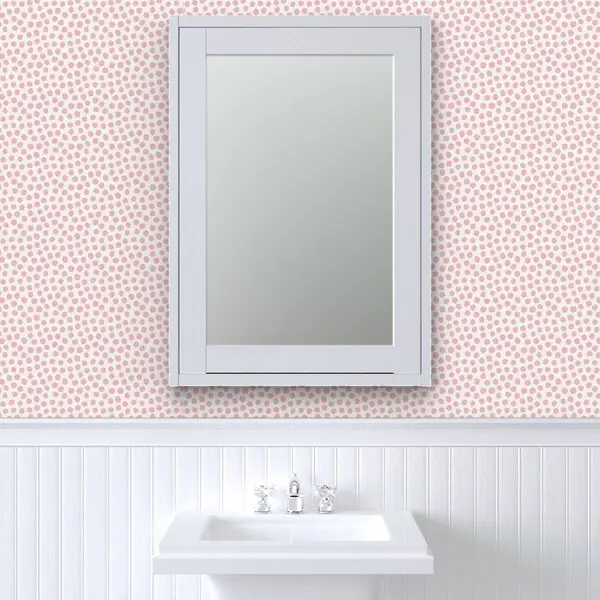 Spoonflower Polka Dot Hand Painted Medium Scale Whimsical Custom Pre-pasted Wallpaper