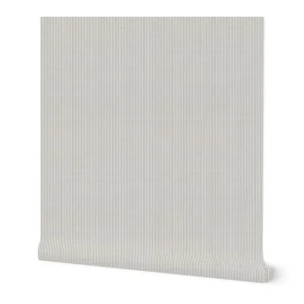 Spoonflower Light Pinstripe 100% Natural Sisal Grasscloth Wallcovering