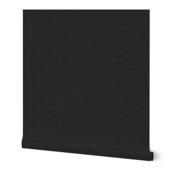 Spoonflower Black Linen 100% Natural Sisal Grasscloth Wallcovering - Black,gray