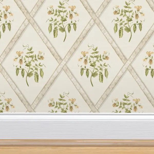 Spoonflower Eloise Neutral Tone 100% Natural Sisal Grasscloth Wallcovering