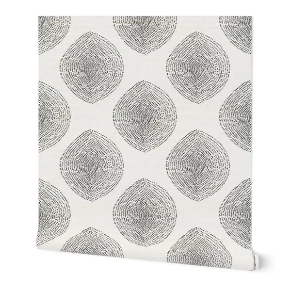 Spoonflower Large Stripy Boho Drop 100% Natural Sisal Grasscloth Wallcovering