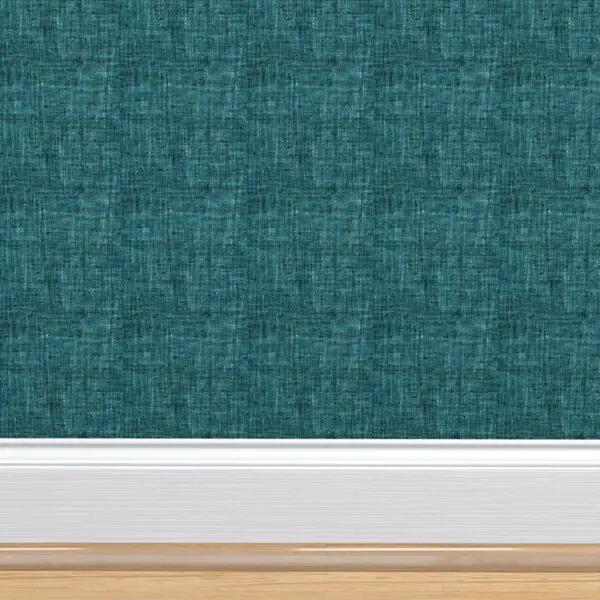 Spoonflower Fable Textured Solid Teal Blue Aqua 100% Natural Sisal Grasscloth Wallcovering