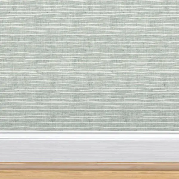 Spoonflower Adventure Stripe Blue 100% Natural Sisal Grasscloth Wallcovering