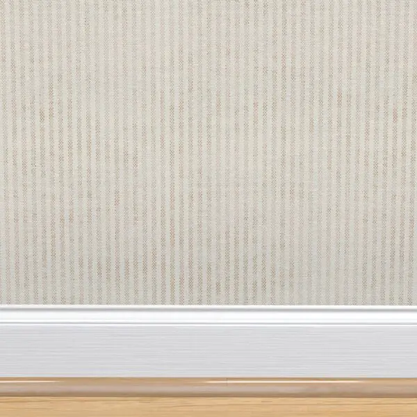 Spoonflower Aegean Ticking Stripe Jute 100% Natural Sisal Grasscloth Wallcovering - Gray