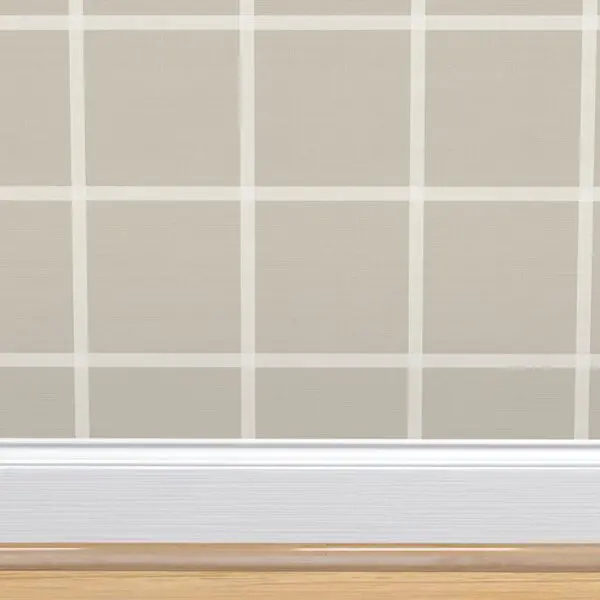 Spoonflower Putty Reverse Large Window Pane Cross Hatch 100% Natural Sisal Grasscloth Wallcovering