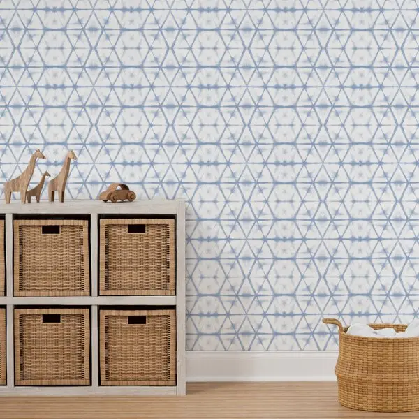 Spoonflower Modern Geometric Abstract Contemporary Beach Custom Pre-pasted Wallpaper