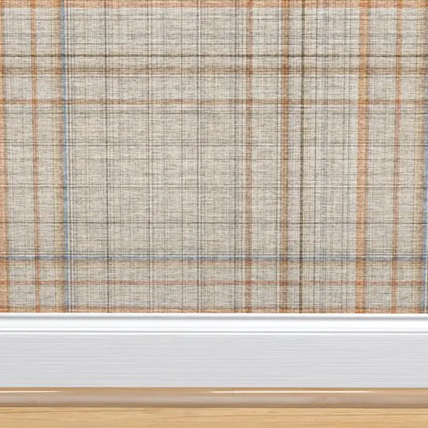 Spoonflower V2 Plaid From Handmade Paper 100% Natural Sisal Grasscloth Wallcovering