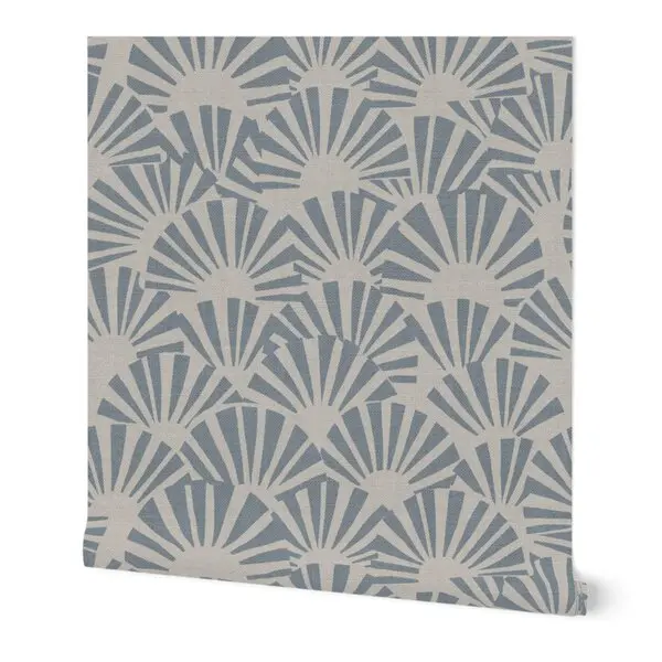 Spoonflower Sundial 100% Natural Sisal Grasscloth Wallcovering