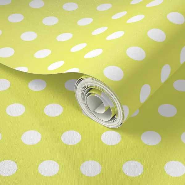 Spoonflower Bright Retro Neon Doll Fashion Playhouse Custom Pre-pasted Wallpaper - Yellow