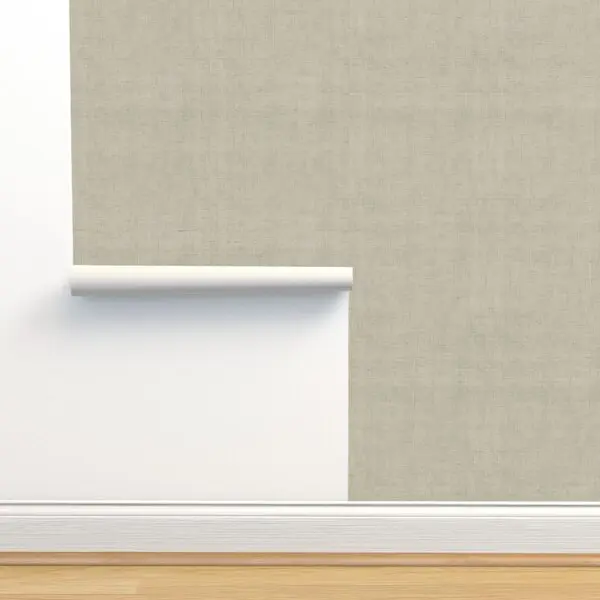 Spoonflower Canvas Texture Tan 100% Natural Sisal Grasscloth Wallcovering - Tan,beige,gray