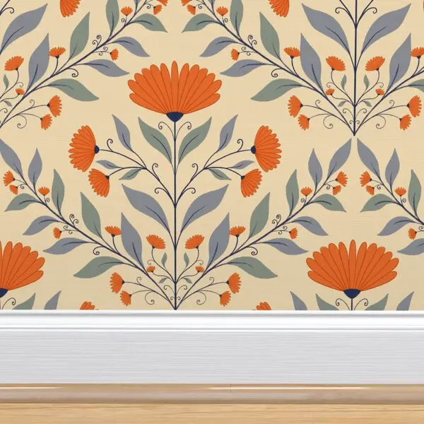 Spoonflower Garden 100% Natural Sisal Grasscloth Wallcovering