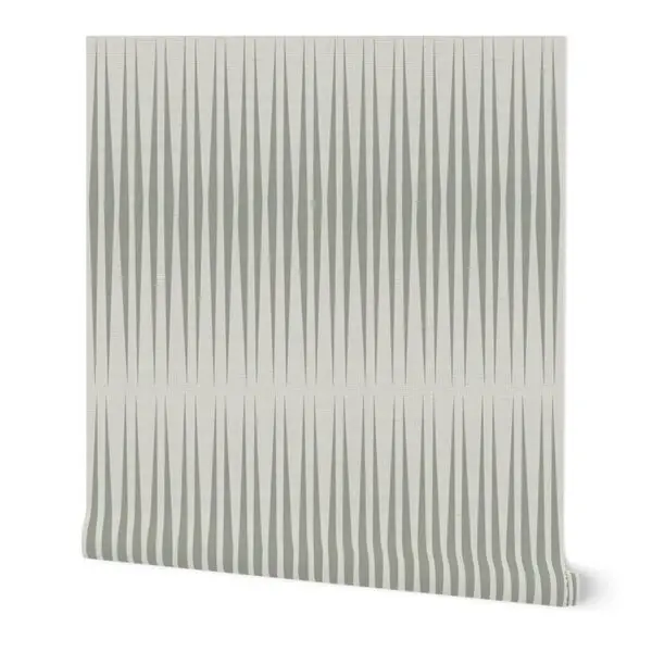 Spoonflower Spikes Sage 100% Natural Sisal Grasscloth Wallcovering