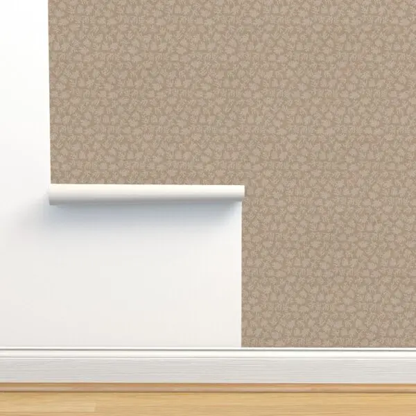 Spoonflower Sand Beige Tan Coral Reef 100% Natural Sisal Grasscloth Wallcovering