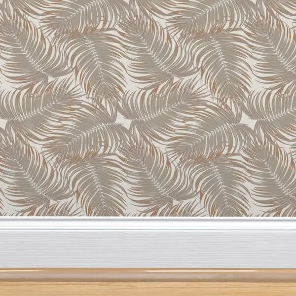 Spoonflower Tropical Vibes Beige 100% Natural Sisal Grasscloth Wallcovering