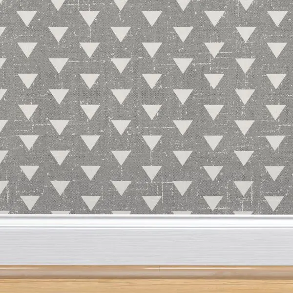 Spoonflower Tile Diamond Grey 100% Natural Sisal Grasscloth Wallcovering