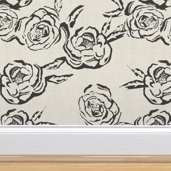 Spoonflower Rosa Light 100% Natural Sisal Grasscloth Wallcovering