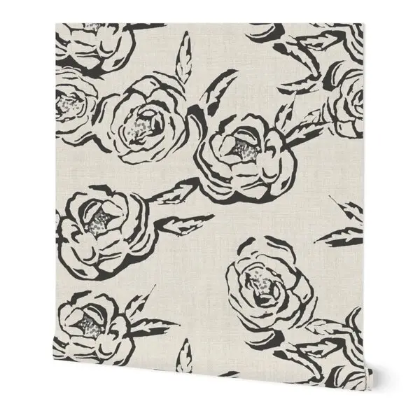 Spoonflower Rosa Light 100% Natural Sisal Grasscloth Wallcovering