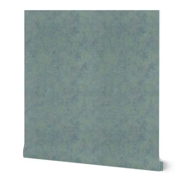 Spoonflower Love Is In The Air Dark Teal Texture Ocean Sky 100% Natural Sisal Grasscloth Wallcovering - Teal,gray,blue